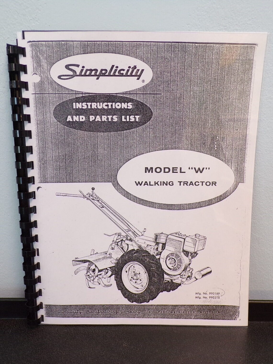 Simplicity Walk-Behind model W Walking Garden Tractor Owner + Parts ...