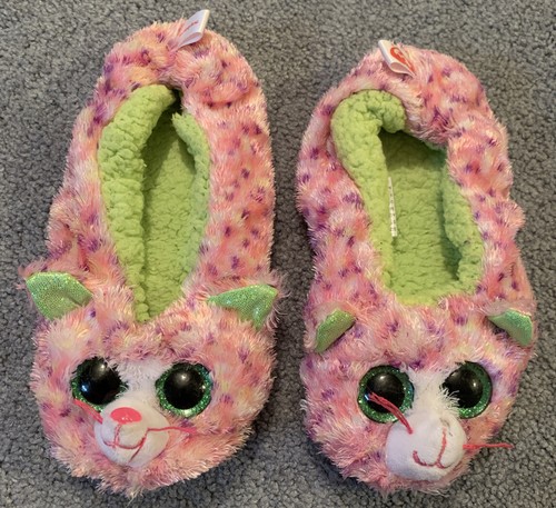 TY Beanie Slippers Pink Animal Cute Size Medium | eBay