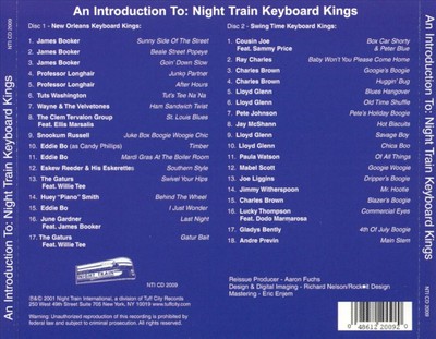VARIOUS ARTISTS INTRODUCTION TO: NIGHT TRAIN KEYBOARD KINGS NEW CD ...