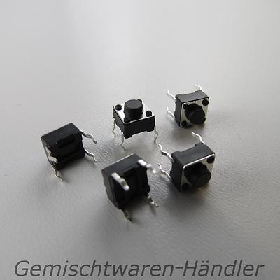 10x Mikrotaster Mikroschalter AUS-(EIN) 6 x 6 x 5 mm 0,05A-12V ...