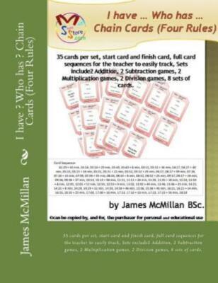 I Have ? Who Has ? Chain Cards (Four Rules): 35 Cards Per Set, Start ...