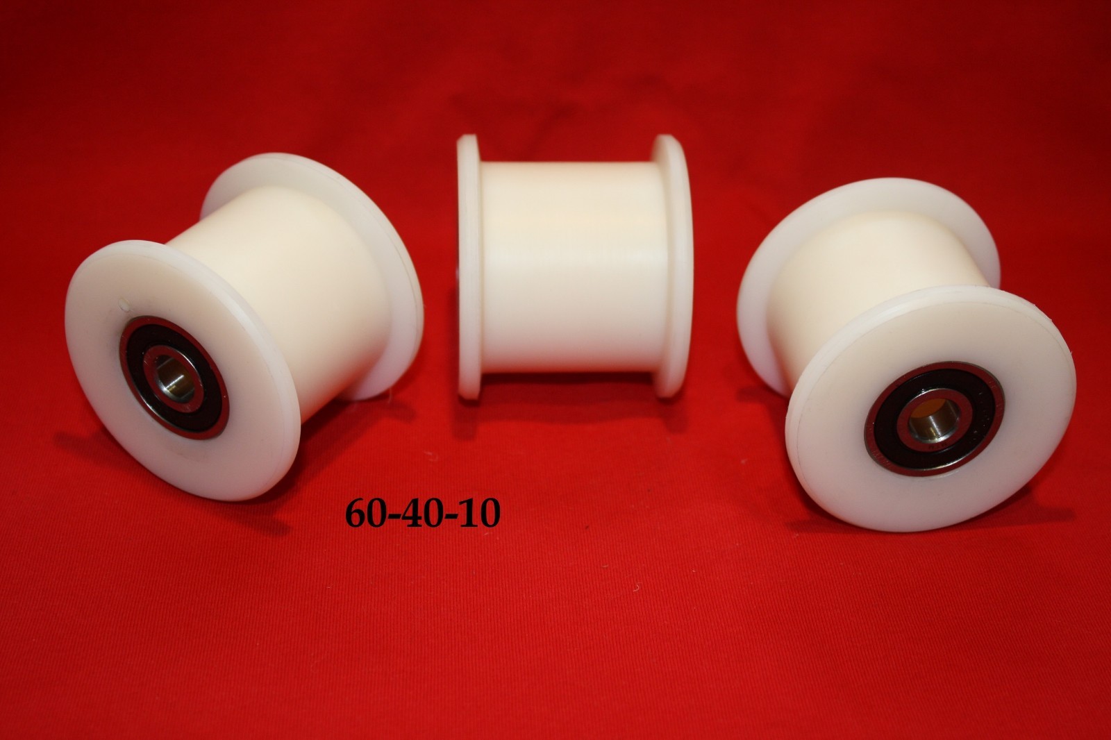 60mm Square Flat Nylon Pulley Idler Wheel, Ball Bearing nylon rollers ...