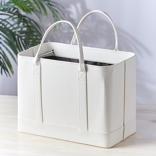 Chic File Folder Organizer Tote - Double Handled Portable Document ...