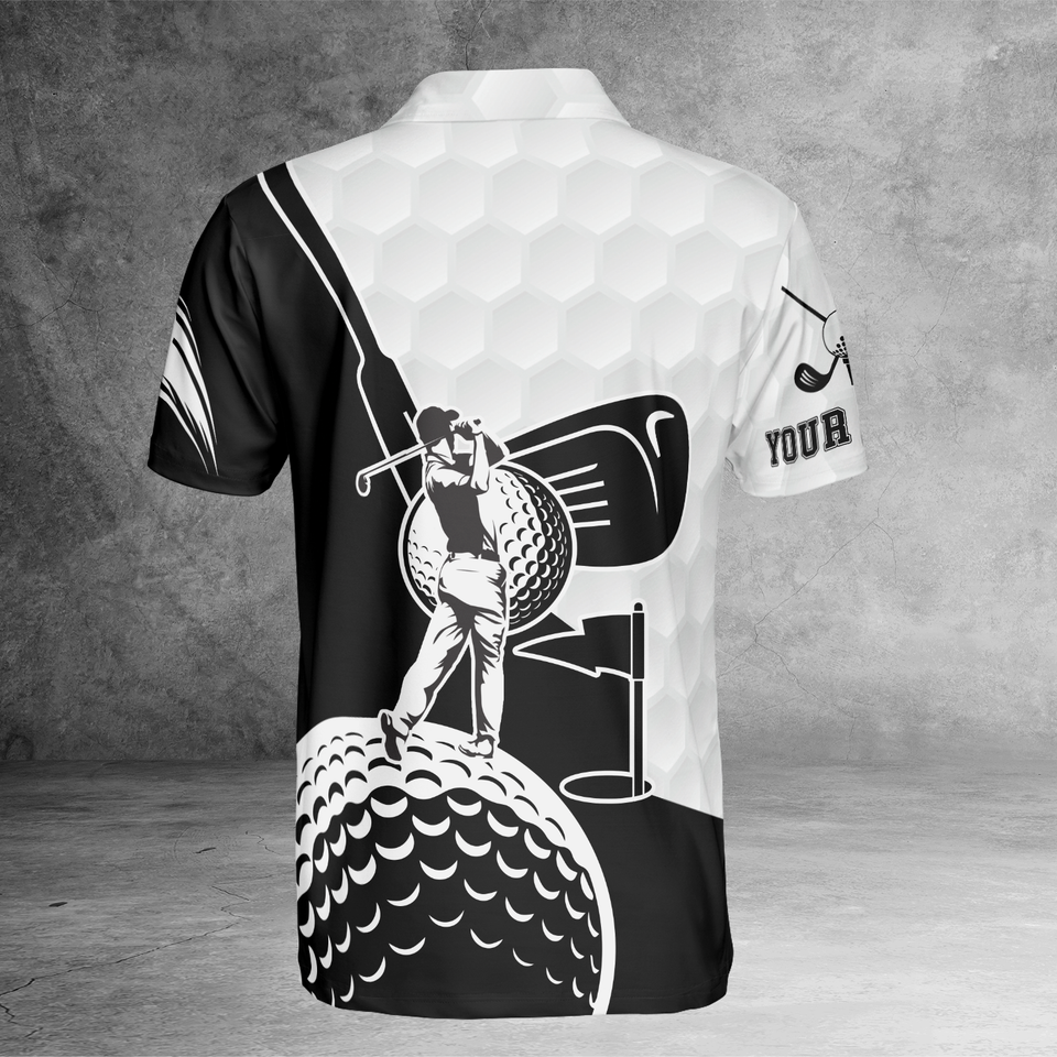 Golf Custom Name Men Golf Clubs Golf 3D All Over Print Polo Shirt Size ...