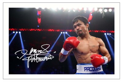 MANNY PACQUIAO Signed Autograph PHOTO Fan Gift Signature Print BOXING ...
