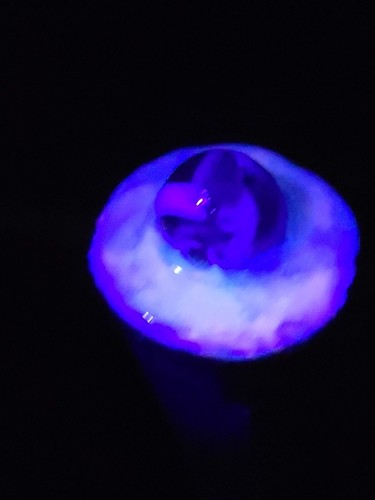 47" Hand Crafted Wood Walking Stick/Staff(PURPLE GALAXY DESIGN-GLOW IN ...