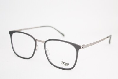 SOHO TECH ST8537 eyeglasses Frame Gray Granite 52mm Light Weight UNISEX ...