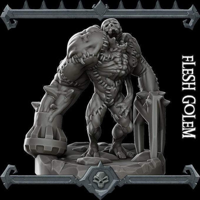 Flesh Golem - Miniature - All Sizes | Dungeons and Dragons | Pathfinder ...
