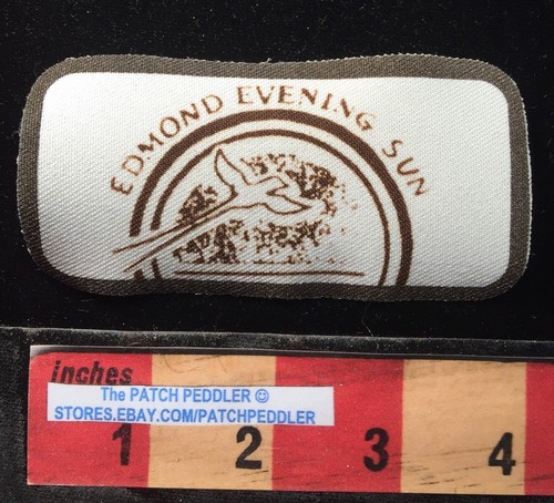 Vtg Thin Advertising Patch ~ EDMOND SUN TIMES OKLAHOMA NEWSPAPER ...