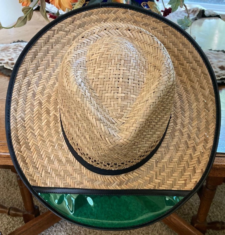 (2) SMALL DPC * NEW MENS VENTED PANAMA STYLE HATS STRAW SUN SHIELD FARM ...