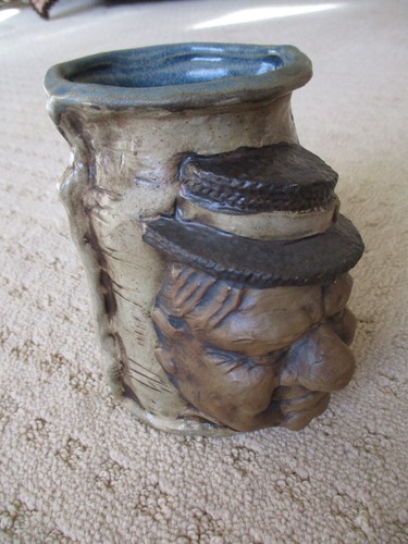 Jim Rumph Vintage 1971 W.C. Fields Ugly Mug Pottery Tankard Beer Face ...