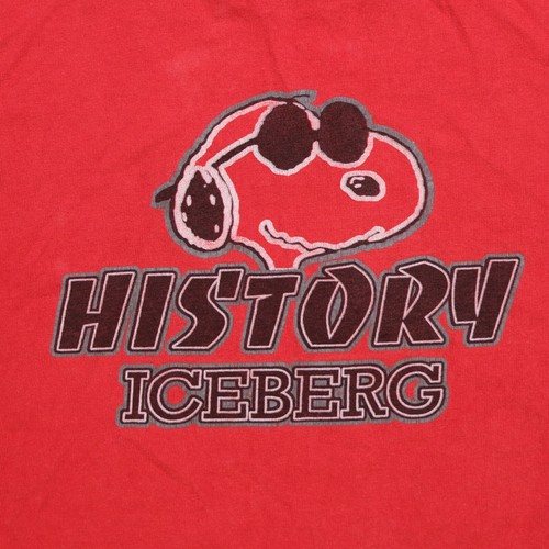 Rare Vintage ICEBERG Snoopy Peanuts History Graphic T… - Gem