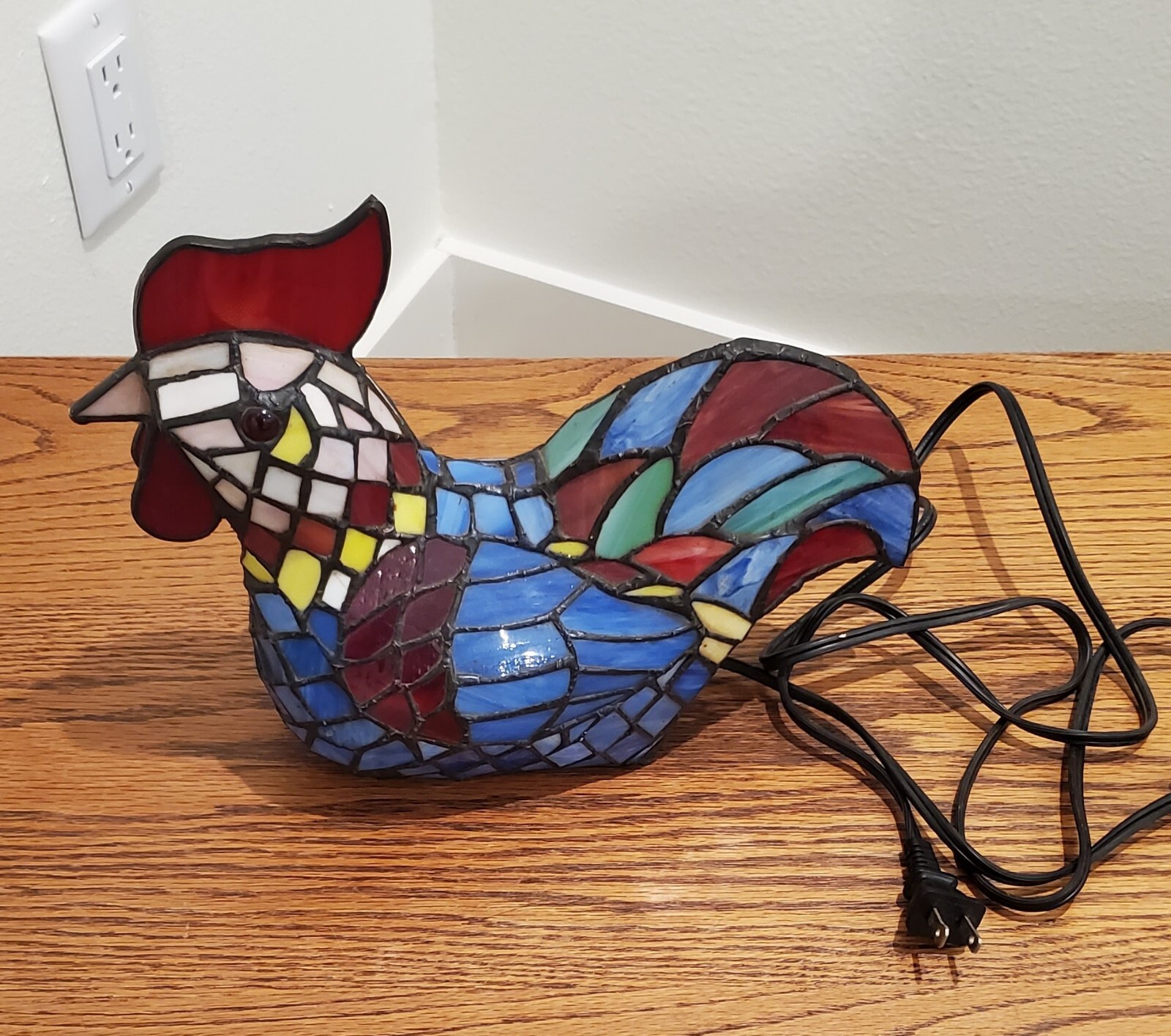Stained Glass Rooster Lamp | eBay