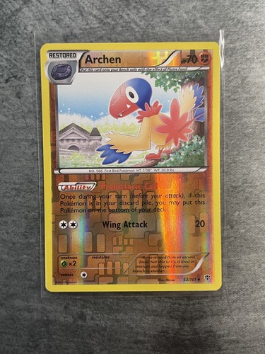 2013 Pokemon Black & White Plasma Blast 53/101 Archen Reverse Holo NM-Mint | eBay.de