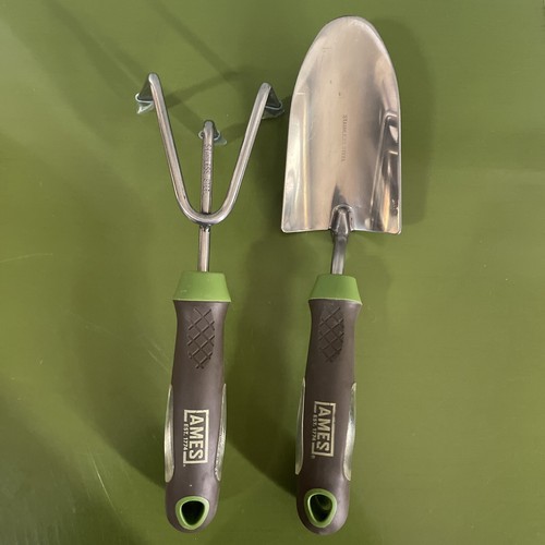 AMES Garden Tool Set Gel Grip 2-pc Trowel and Cultivator NWOT | eBay