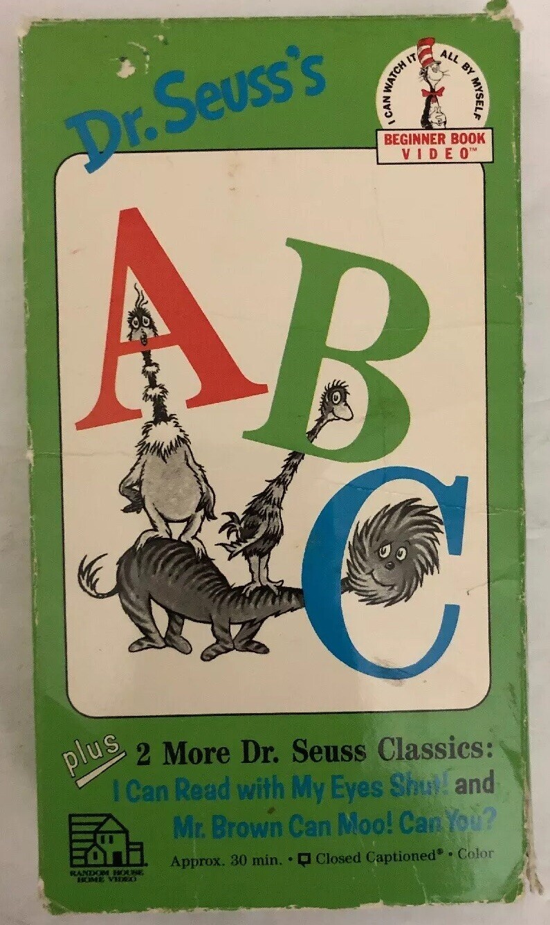 Dr. Seusss ABC [VHS] 1989-TESTED-VERY RARE-VINTAGE COLLECTIBLE-SHIPS N ...