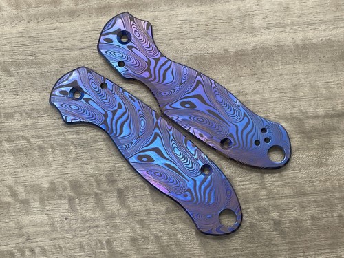 Dama FISH Flamed Titanium Scales for Spyderco Para 3 | eBay