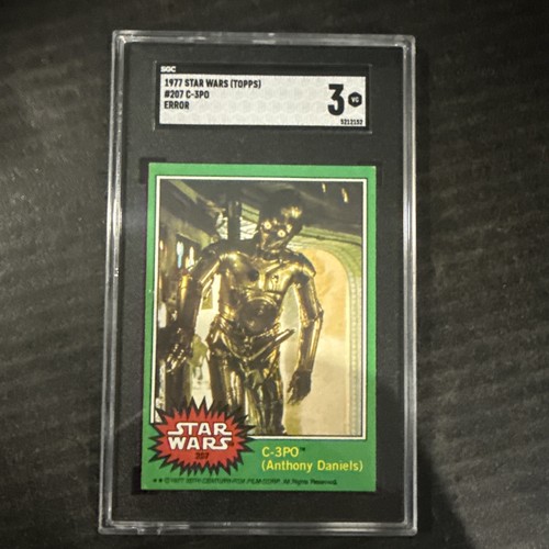 1977 Topps Star Wars C-3PO Goldenrod Error Card #207 SGC 3 | eBay