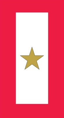 One Gold Star Service Flag Vinyl Decal Sticker Size Mother's Military ...