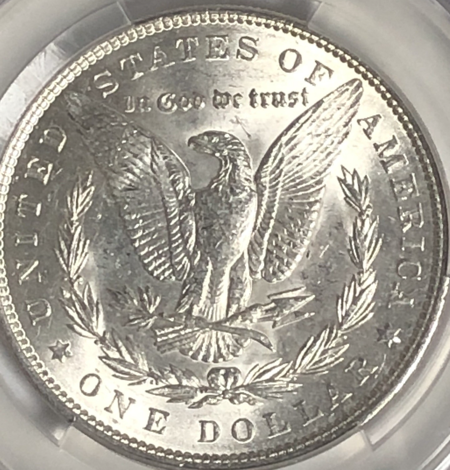 1889 MORGAN "CAC AU58" - STUNNING CRISP WHITE /DETAILS/NICE MIRRORS ...