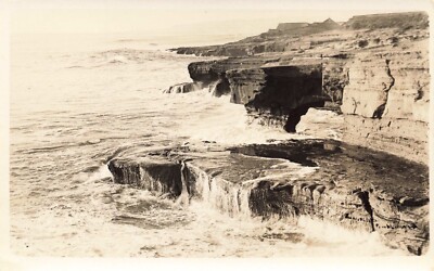 Postcard RPPC Cliffs Ocean AZO Stamp Box | eBay
