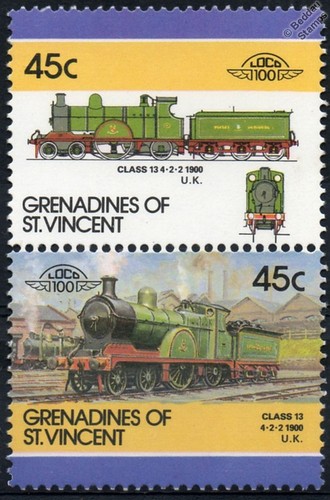 1900 GCR Class 13 4-2-2 Great Central Railway / LNER Train Stamps ...