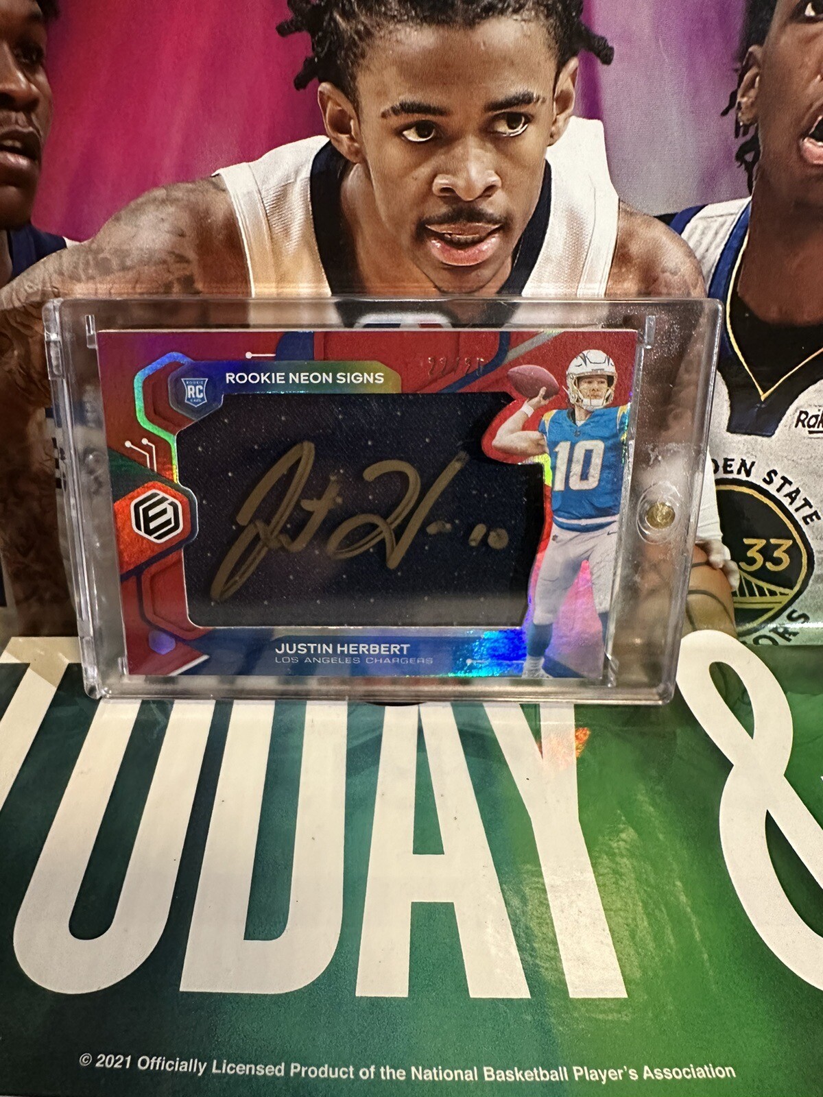 2020 Panini Elements /25 🔥 Justin Herbert Rookie Neon Signs Auto RPA 🔥 ...