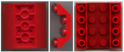 LEGO : PENTE DOUBLE INVERSÉ - rouge - réf. 72454 - DQ4 | eBay