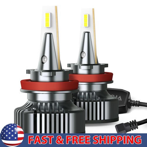 H11B LED Headlight Bulbs High Kit Low Beam Super Bright 6500K White ...