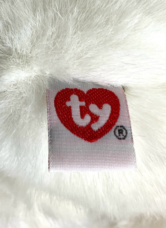 Ty 1997 Classic ROMEO the White Bear Red Heart Valentine 13" Plush ...