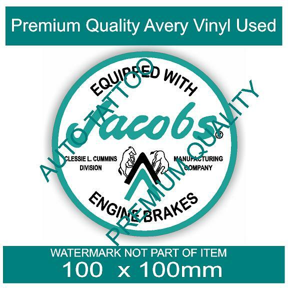 JACOBS ENGINE BRAKES Decal Sticker Vintage Americana Rat Rod Hot Rod ...