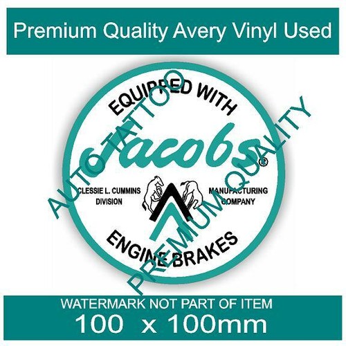 JACOBS ENGINE BRAKES Decal Sticker Vintage Americana Rat Rod Hot Rod ...
