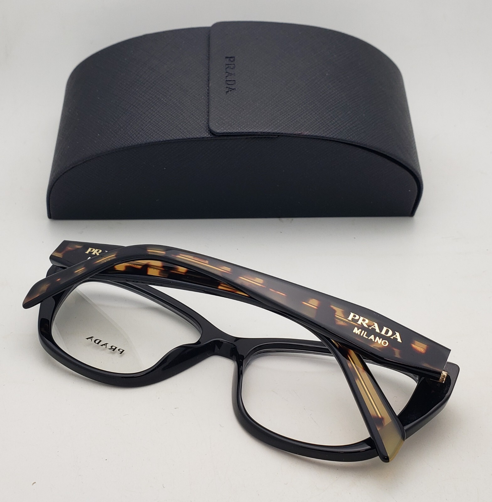 New Prada Reading Glasses VPR 19W 1AB-1O1 53-17 Black & Tortoise Frames ...