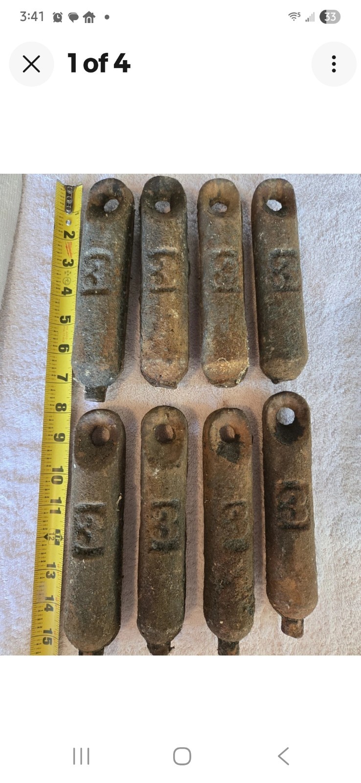 Vintage Cast Iron Window Sash Counter Weights - Lot Of (4) 3# | eBay