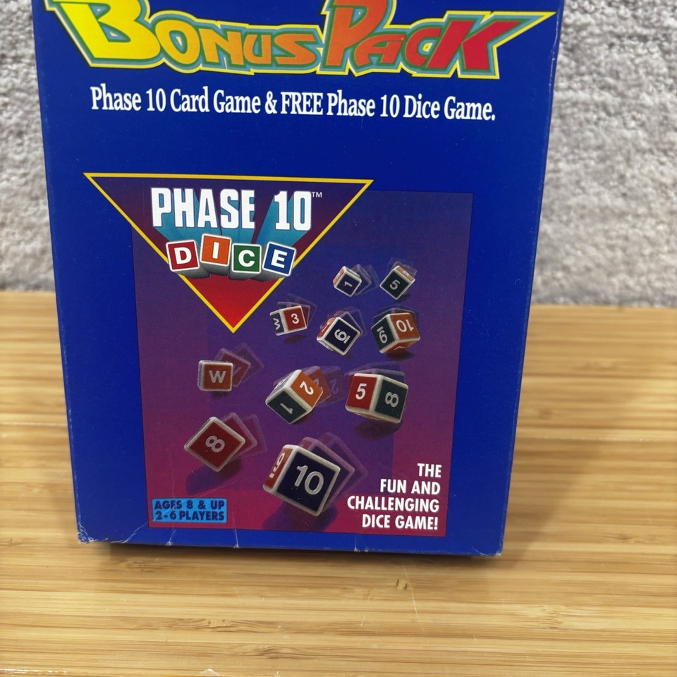 VINTAGE Phase 10 Dice Bonus Pack Fundex Card Game And Dice Game New | eBay