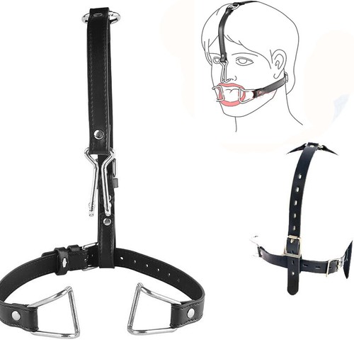 Open Mouth Bite Gags with Nose Head Hook Harness Binding Slaves Games ...