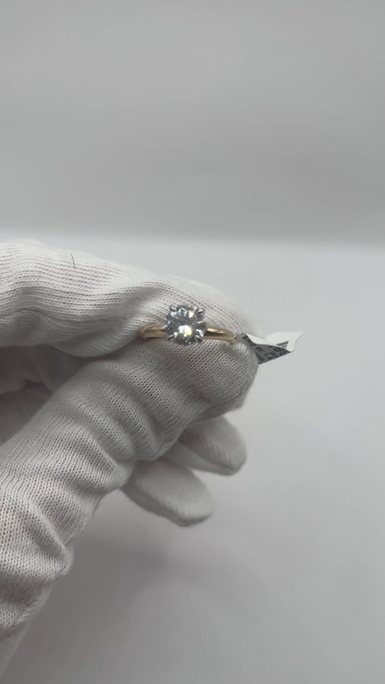 1.47Ct GIA Certified Natural Diamond 14k Yellow Gold Solitaire Engagement Ring | eBay