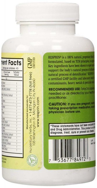 Resprin Natural Breathing Enhancement 500 Mg. - 90 Capsules for sale ...