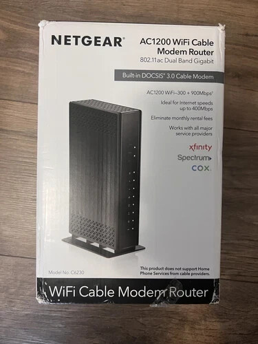 NETGEAR Cable Modem with Built-in WiFi Router (C6230) -AC1200 WiFi ...