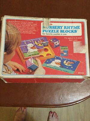 Shelcore 1984 Nursery Rhyme Puzzle Blocks Vintage Hong Kong | eBay
