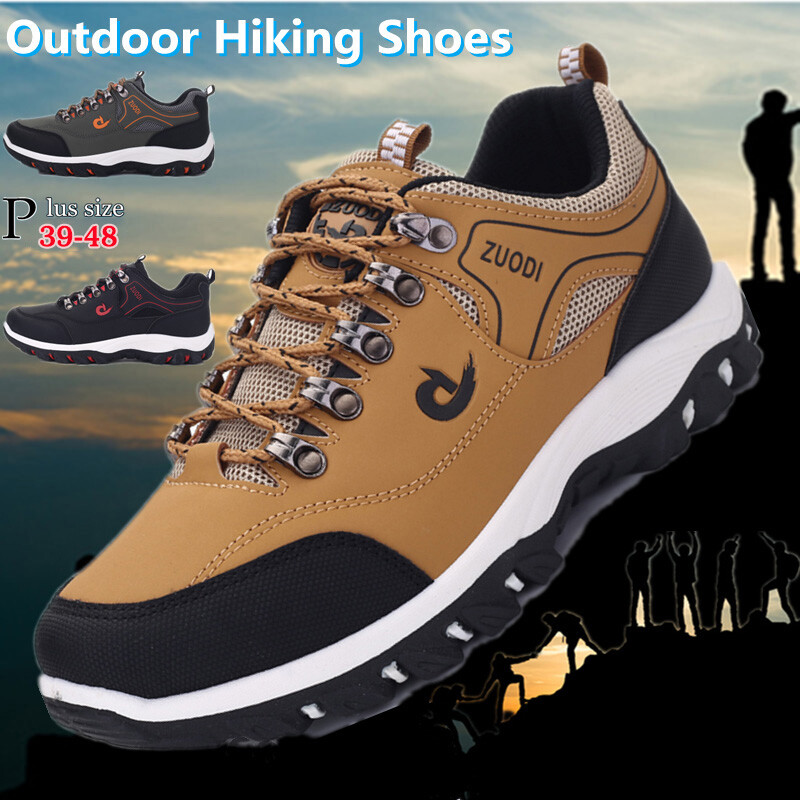 Men's Hiking Shoes Outdoor Trekking Sneakers Sports Waterproof Mesh ...