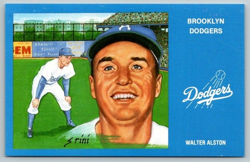 Vintage Brooklyn Dodgers Walter Alston Postcard 1988 Series #4 Card #12 ...