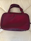 NWOT Avon Cosmetic Purse Travel Case Bag Small 3 Compartments Maroon Sheen | eBay