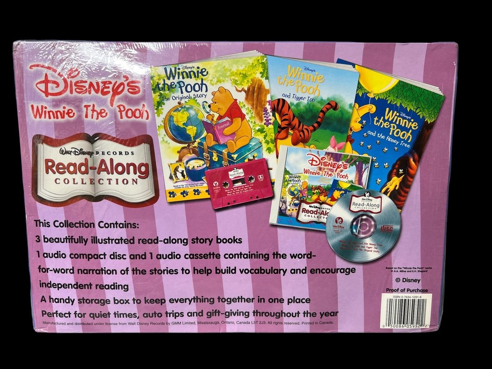 Vintage Winnie The Pooh Read-Along Collection 3 CDs 3 Cassettes 3 Books ...
