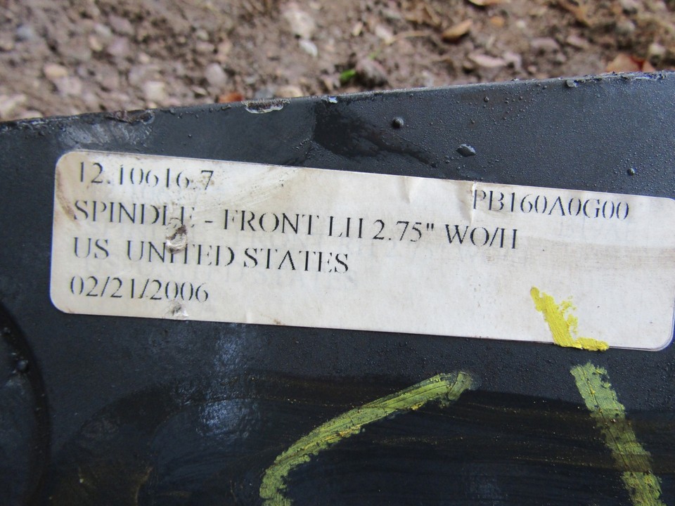 NOS WAGON RUNNING GEAR FRONT LEFT HAND SPINDLE ASSEMBLY 2.75 ...