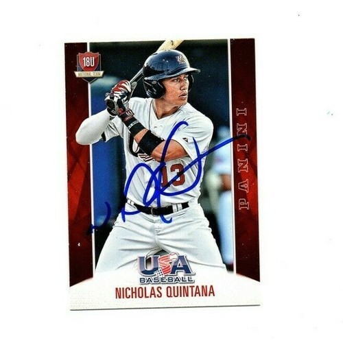 Nicholas Nick Quintana hand signed autographed USA baseball card ...