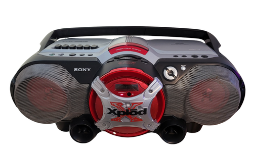 Sony Xplod CFD-G505 Mega Bass AM FM Radio CD Cassette Boom Box READ ...