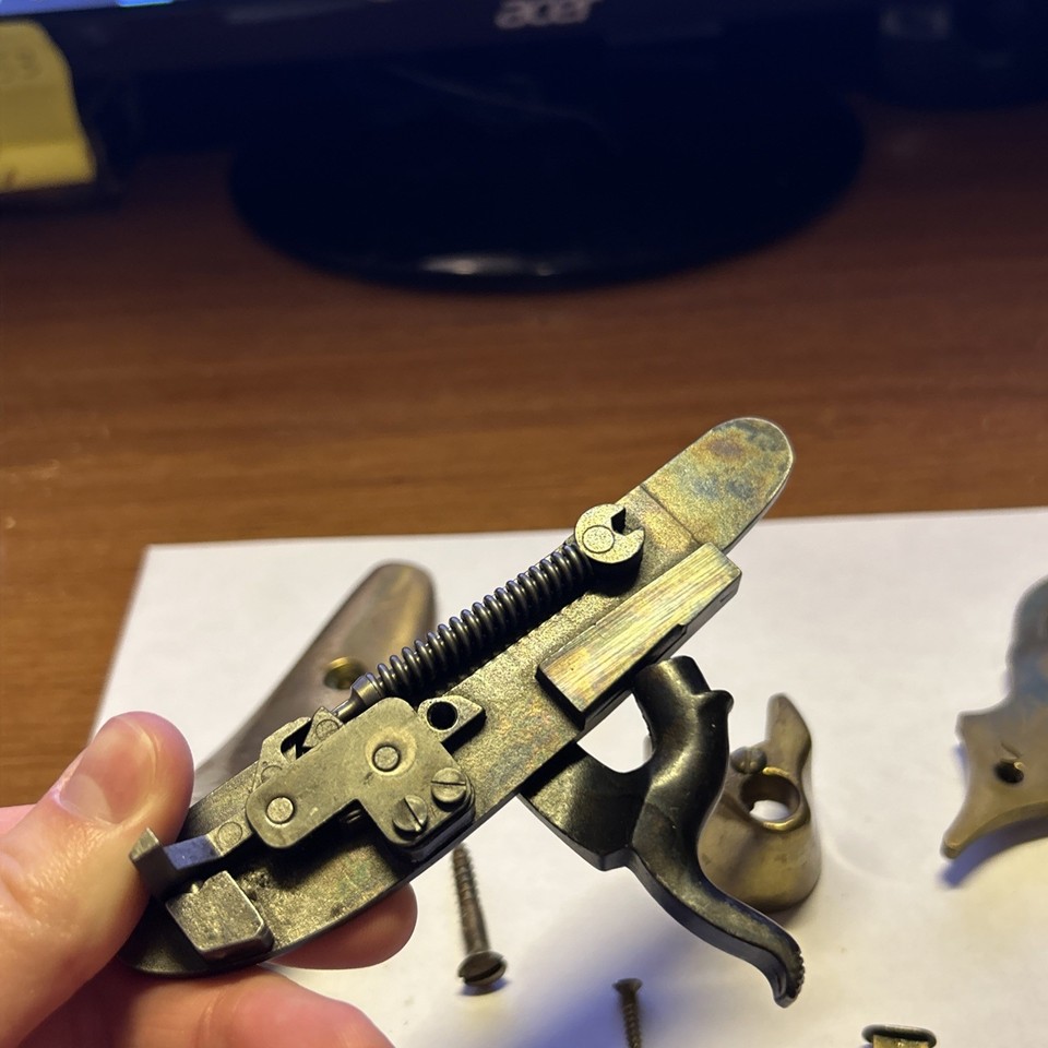 Early Thompson Center Hawken Lot Lock Patch Box Butt Plate Screws Wedge ...