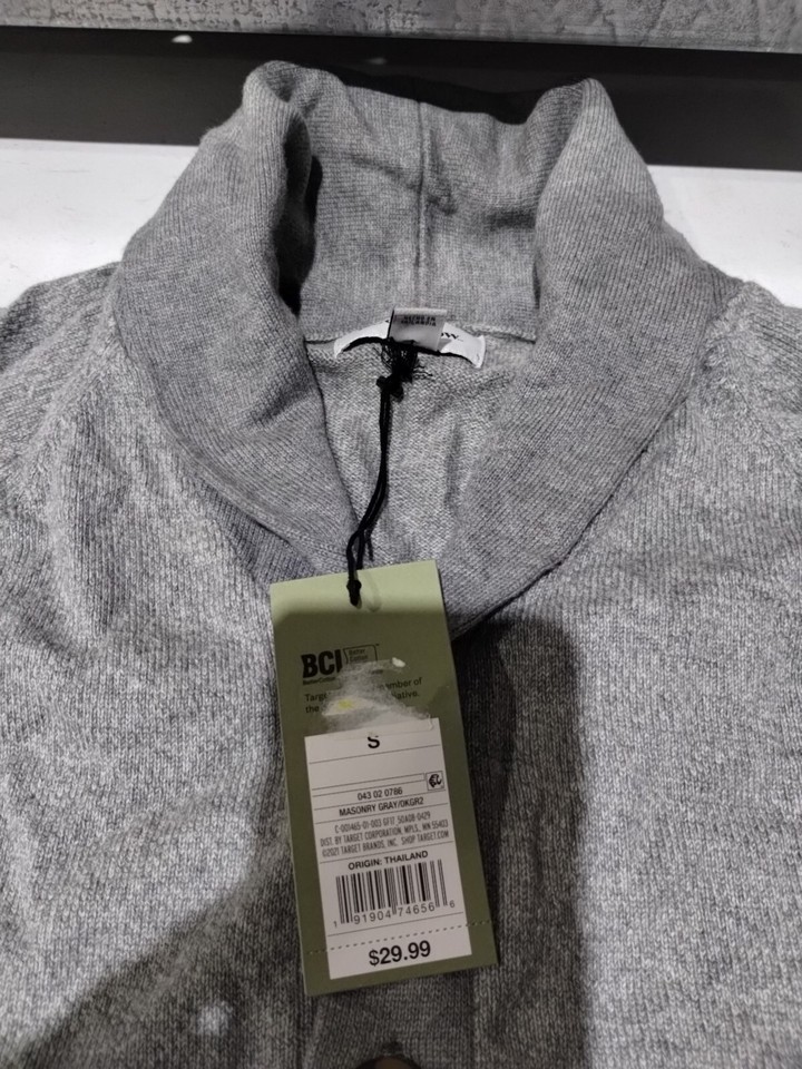 NWT Goodfellow & Co Mens Collared Button Down Cardigan Sweater Gray ...