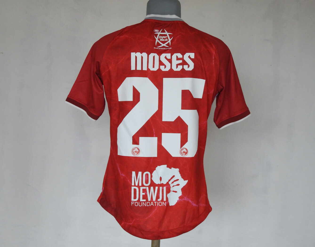 FC Simba 2022 Home Jersey #25 Moses VG Red Shirt Size L Football Soccer ...